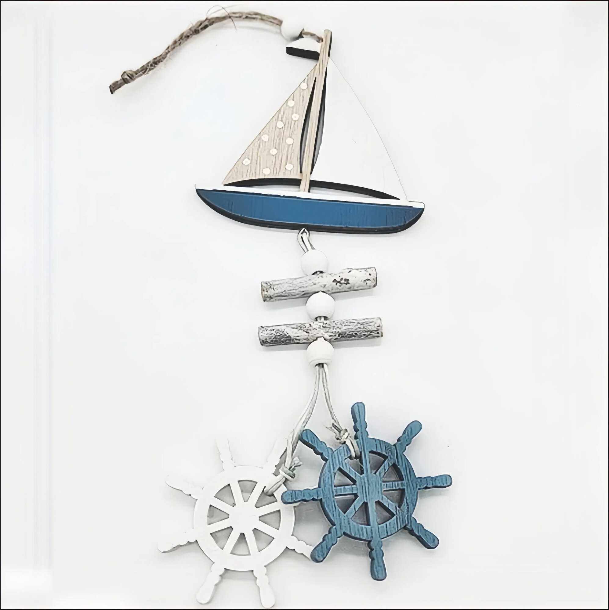 Висячие украшения "Парусник", ручная работа, в морском стиле