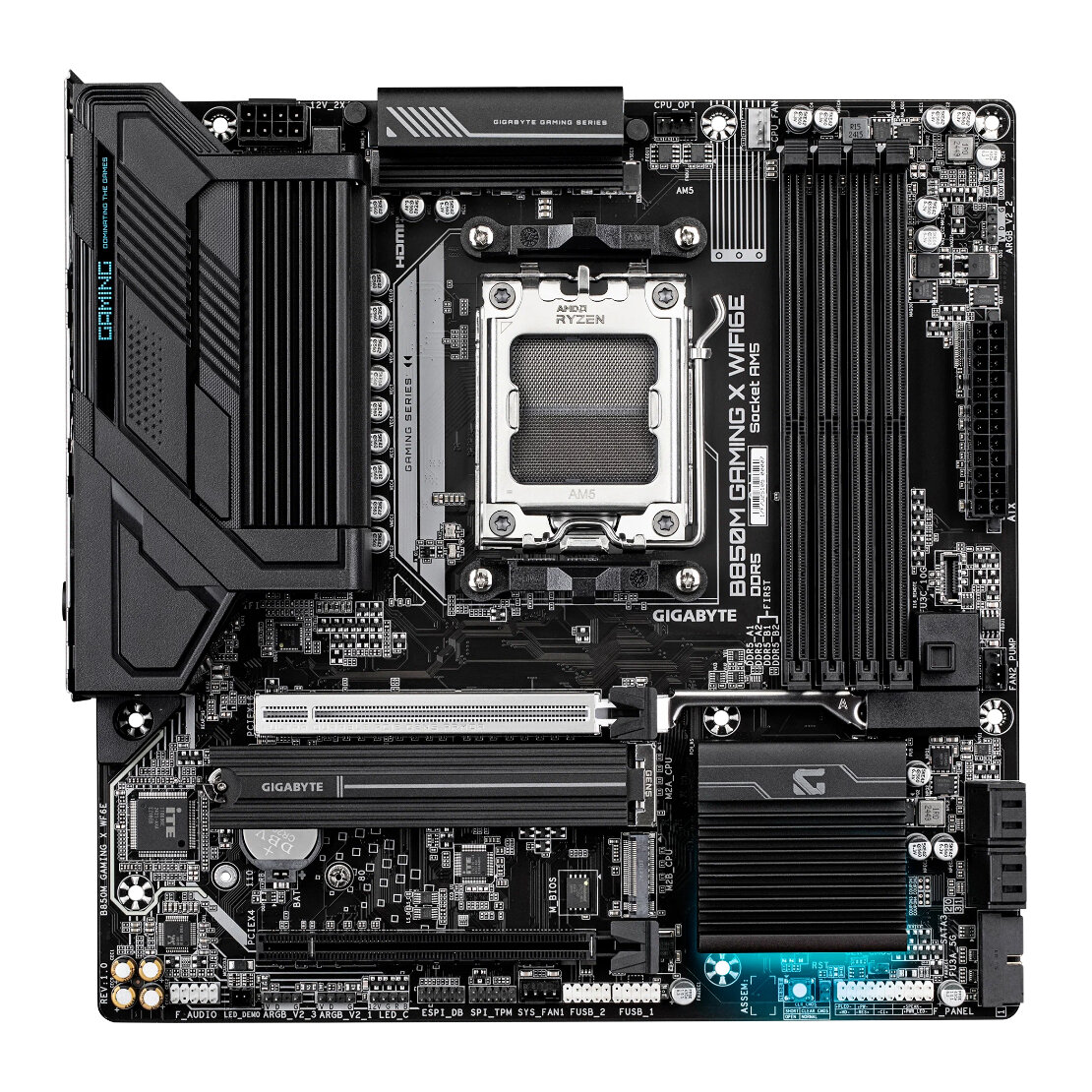Материнская плата Gigabyte B850M GAMING X WF6E, AM5, PCIe 5.0 x16, черный