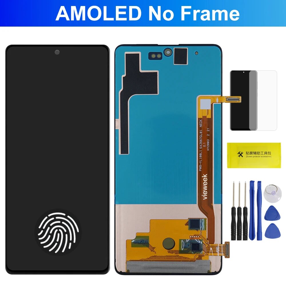 Note 10 Lite N770F N770F/DS AMOLED Дигитайзер экрана дисплея с рамкой для Samsung Galaxy Note 10 Lite Замена экрана дисплея AMOLED No Frame