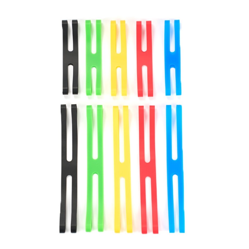 10шт Эластичных Резиновых Оберточных Лент для Упаковки, Обертывания Пакетов, H-Образных Силиконовых Резинок Разного Цвета