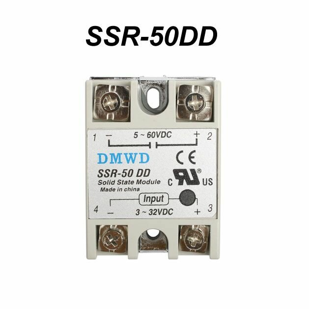 SSR-50DD Твердотельный модуль реле DC-DC Однофазный SSR 50A 3-32V TO 5-60V DC -4 шт.
