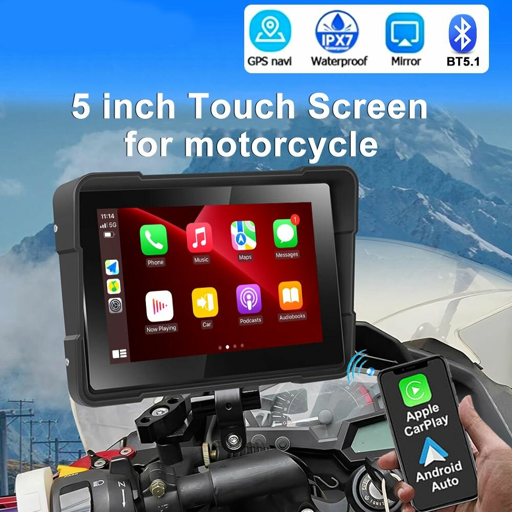 5 inch Магнитола для мотоцикл