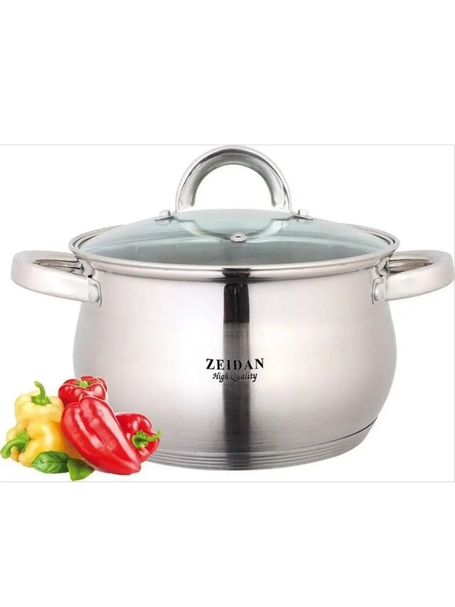 Кастрюля нержавеющая сталь Z-50238 3,0 л с крышкой