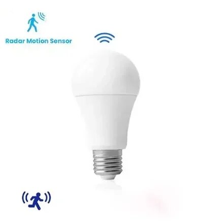 THEBSE Светодиодная лампа датчик движения E27 теплый белый 18W Radar Sensor, Cold White, AC85-265V