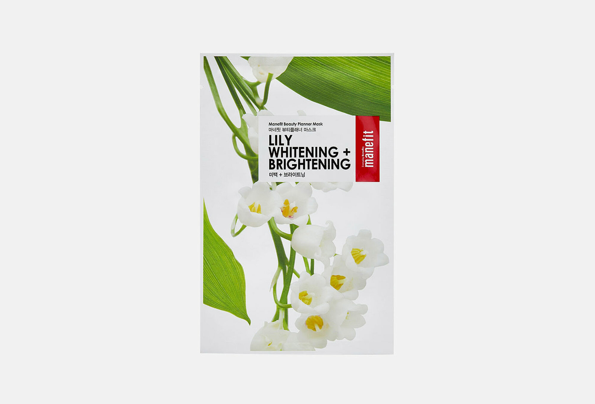 Маска с Лилией для выравнивания тона и улучшения цвета лица MANEFIT Beauty Planner Lily Whitening + Brightening Mask