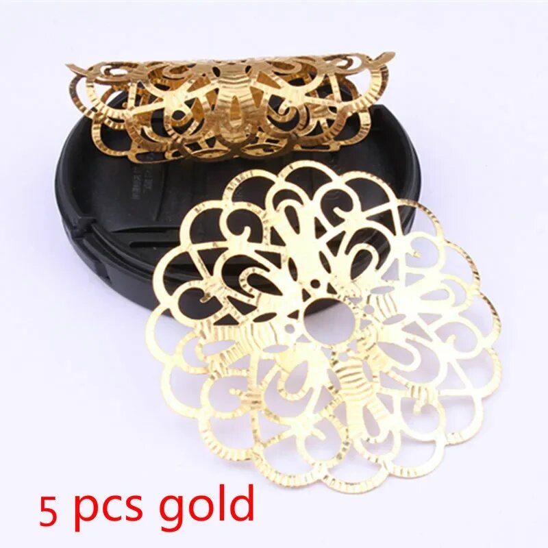 Золотые регулируемые бусины для волос 5 шт 5 pcs NO.5