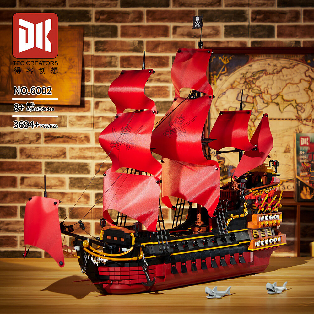 DK7068 Карибский осьминог, пиратский капитан, строительный блок, корабль-призрак, модель с черным жемчугом, украшение, игрушка для мальчика, трансграничная