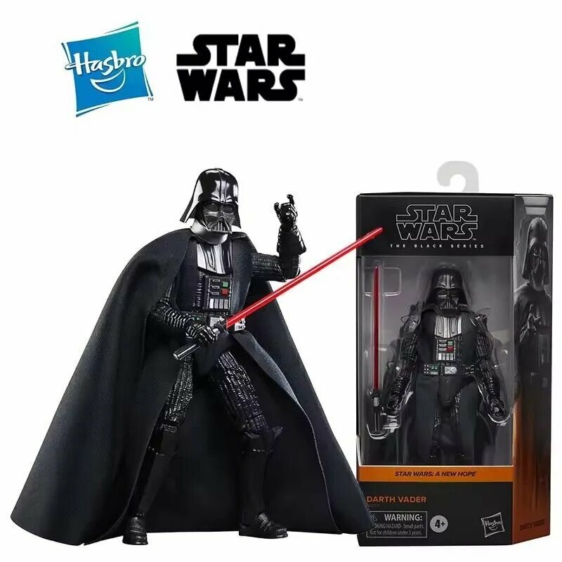 Модель фигурки Дарта Вейдера из серии "Звездные войны: Черный" от Hasbro 6 дюймов