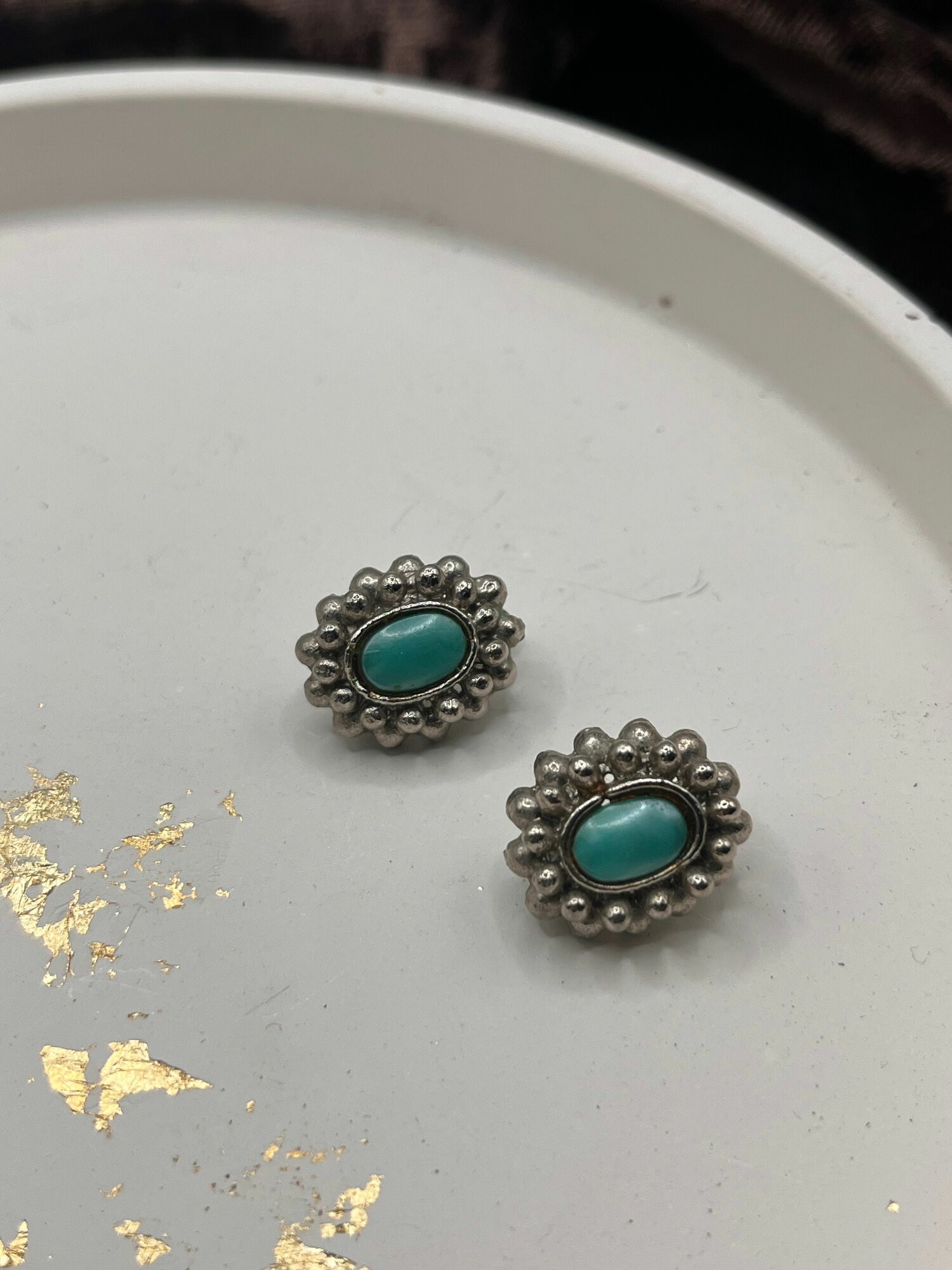 Винтажные серьги, клипсы, смальта