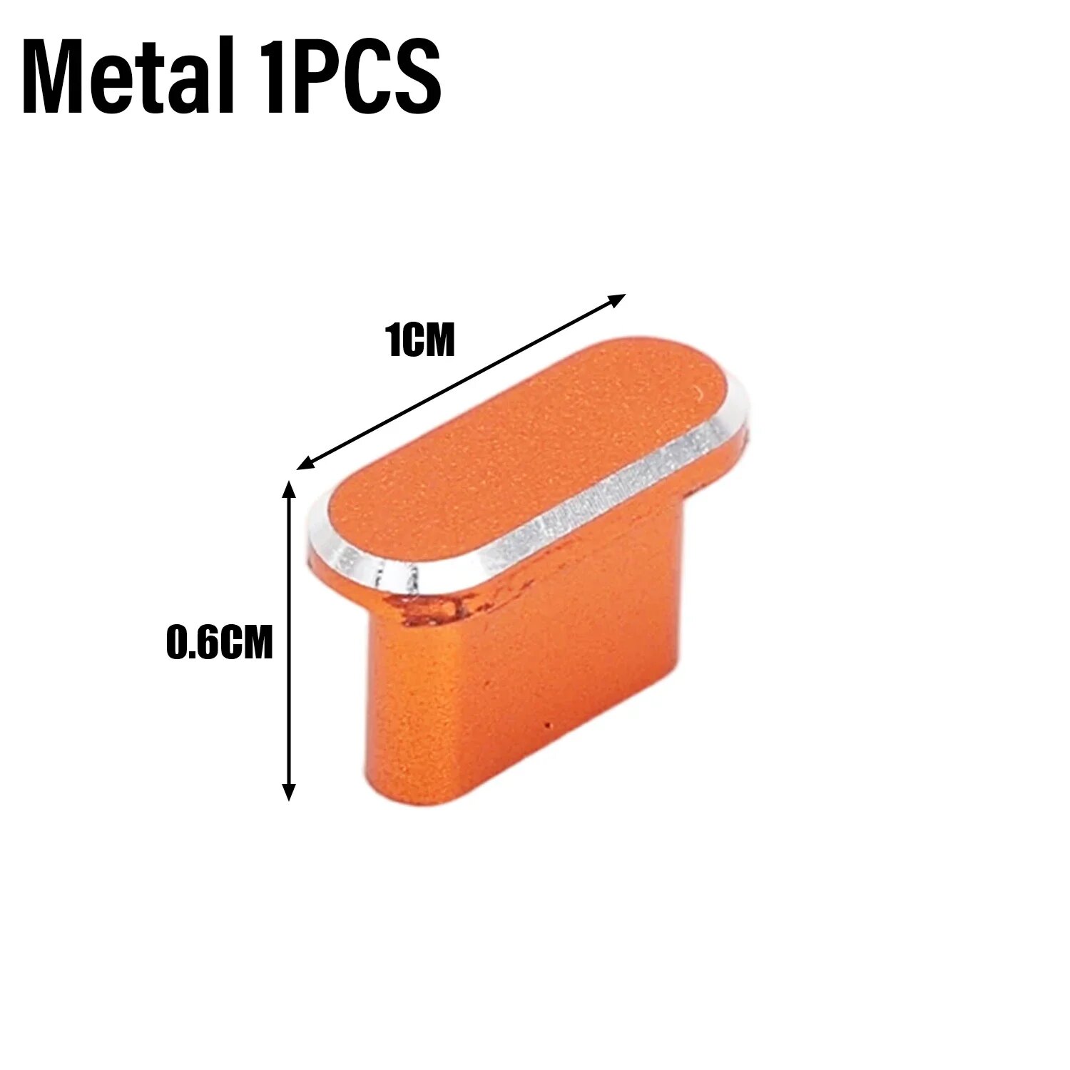 Оранжевые металлические пылезащитные заглушки USB Type C Пылезащитная заглушка для iPhone Metal 1PCS