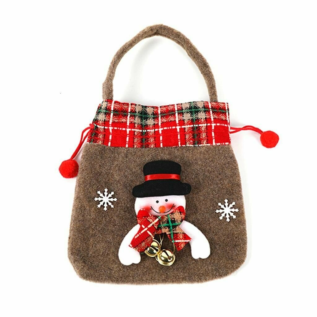 Рождественский детский подарочный пакет с конфетами Apple Bag-Снеговик