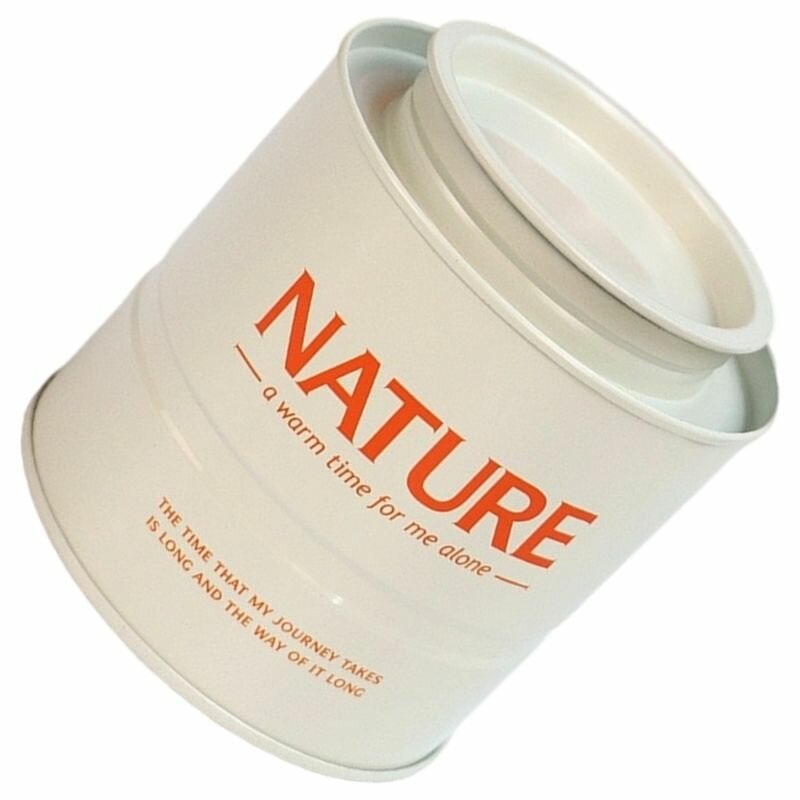 Штабелированная высокая круглая коробка из жести-белый