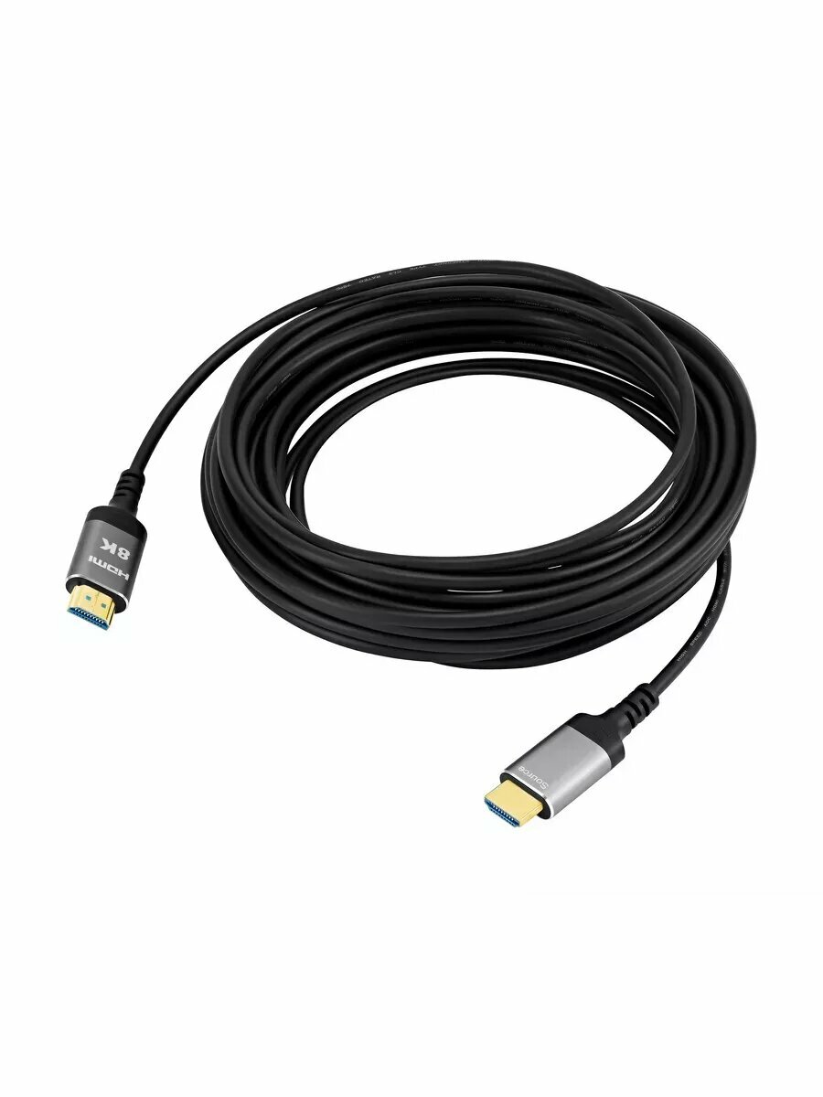 Кабель аудио-видео Digma HDMI 2.1 AOC HDMI (m)/HDMI (m) 20м. позолоч. конт. черный (HDMI-AOC2.1-20)