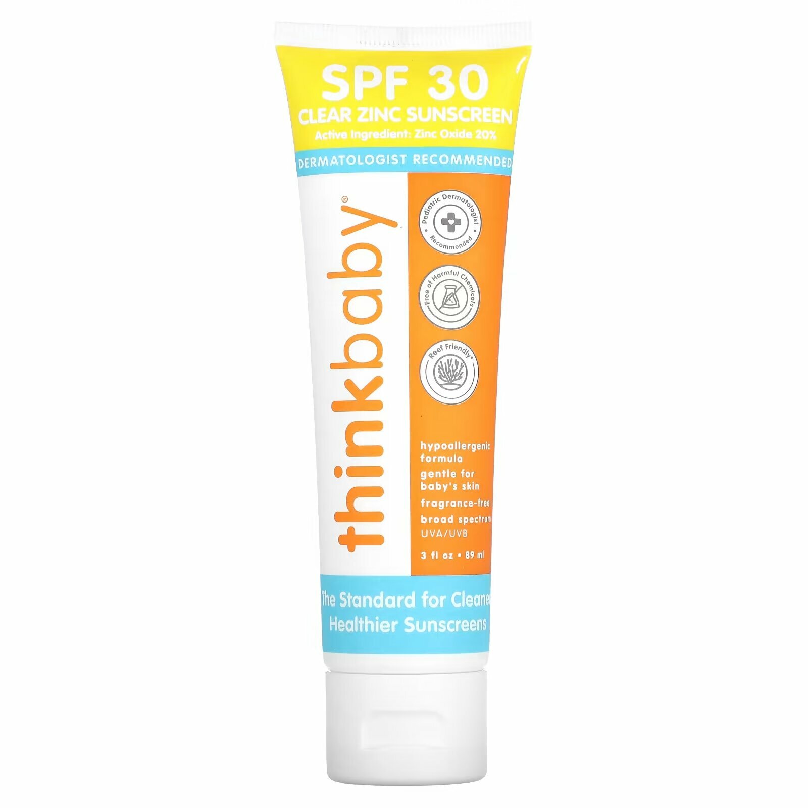 Thinkbaby, Солнцезащитный крем, фактор защиты SPF 30+, 89 мл