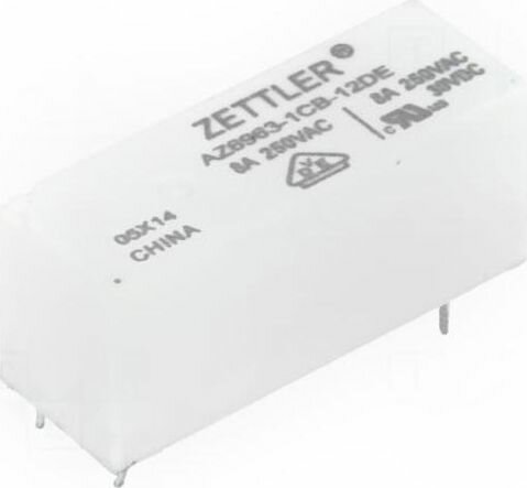 Реле ZETTLER AZ6963-1CB-12DE Реле: электромагнитное SPDT Uобмотки: 12ВDC 8A/250ВAC 8A/30ВDC 1шт