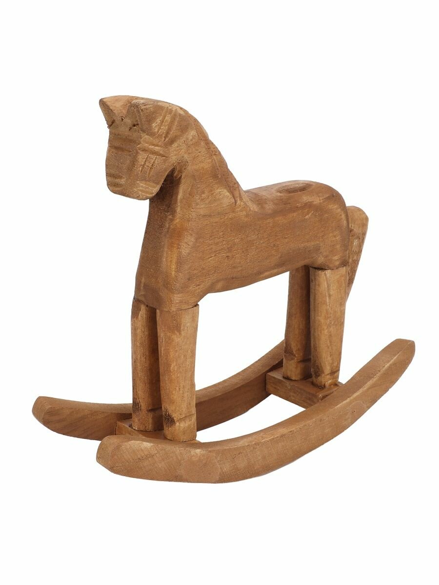 Декор лошадки-качалки из сосны ручной работы, деревянные украшения в виде лошади для прикроватной тумбочки, витрина для книг, офисное украшение, деревянная игрушка-лошадь ручной работы