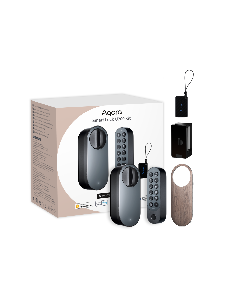 Умный дверной замок Aqara U200, EL-D02D, умный дом, Matter other Thread, черный