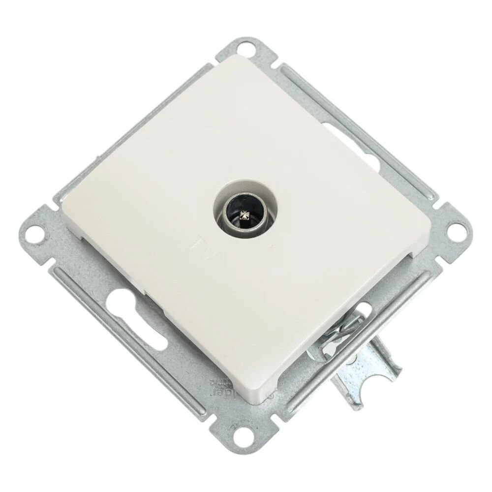 Проходная tv розетка Systeme Electric Glossa GSL000692