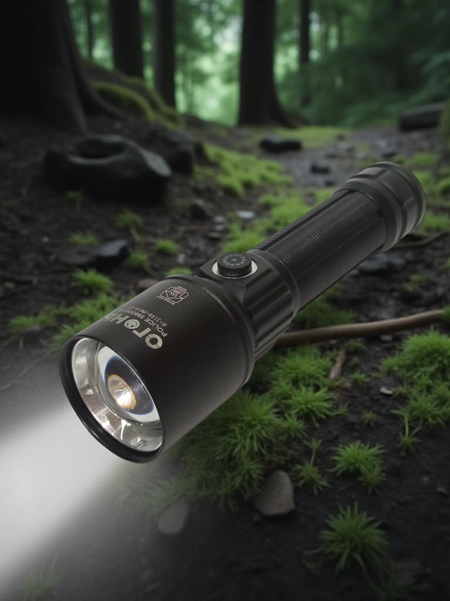 Фонарь ручной, яркий Type-c+Charging bank Огонь MJ619 (черный)