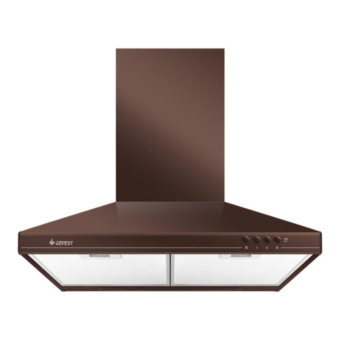 Вытяжка купольная Gefest ВО-11 К47, отвод/циркуляция, 300 м³/ч, лампы накаливания, эмалированный корпус, коричневый