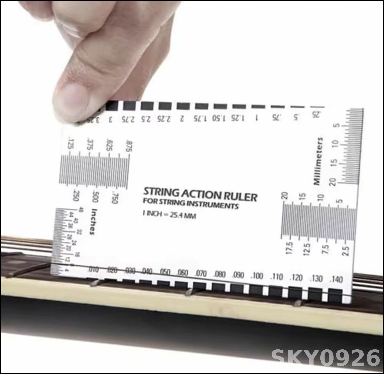 Линейка для измерения высоты гитарных струн, инструмент для настройки электрических и акустических басов, металлическая гитарная линейка