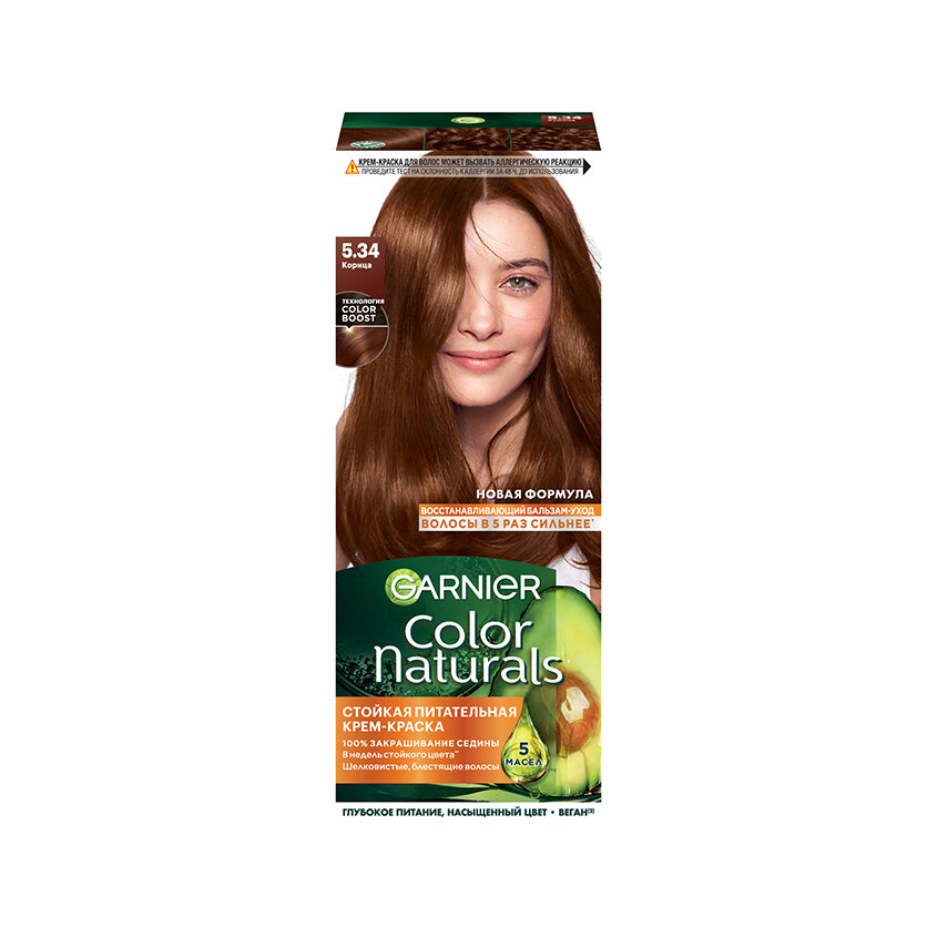 Краска для волос GARNIER `COLOR NATURALS` тон 5.34 (Корица)