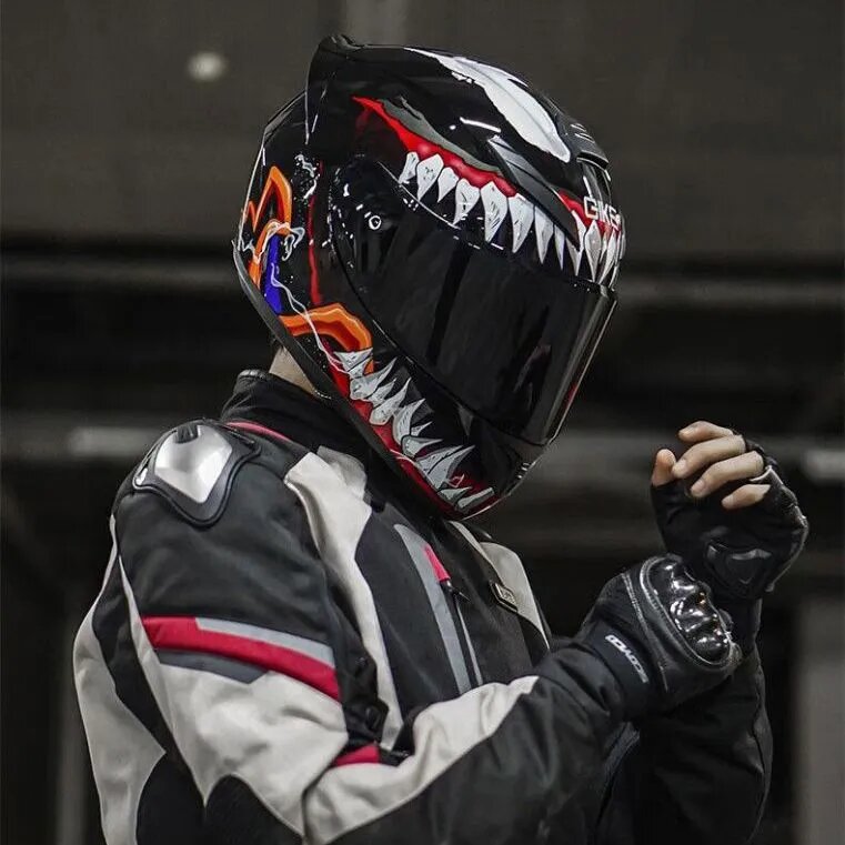 Мотошлем, цвет: черный, размер: M