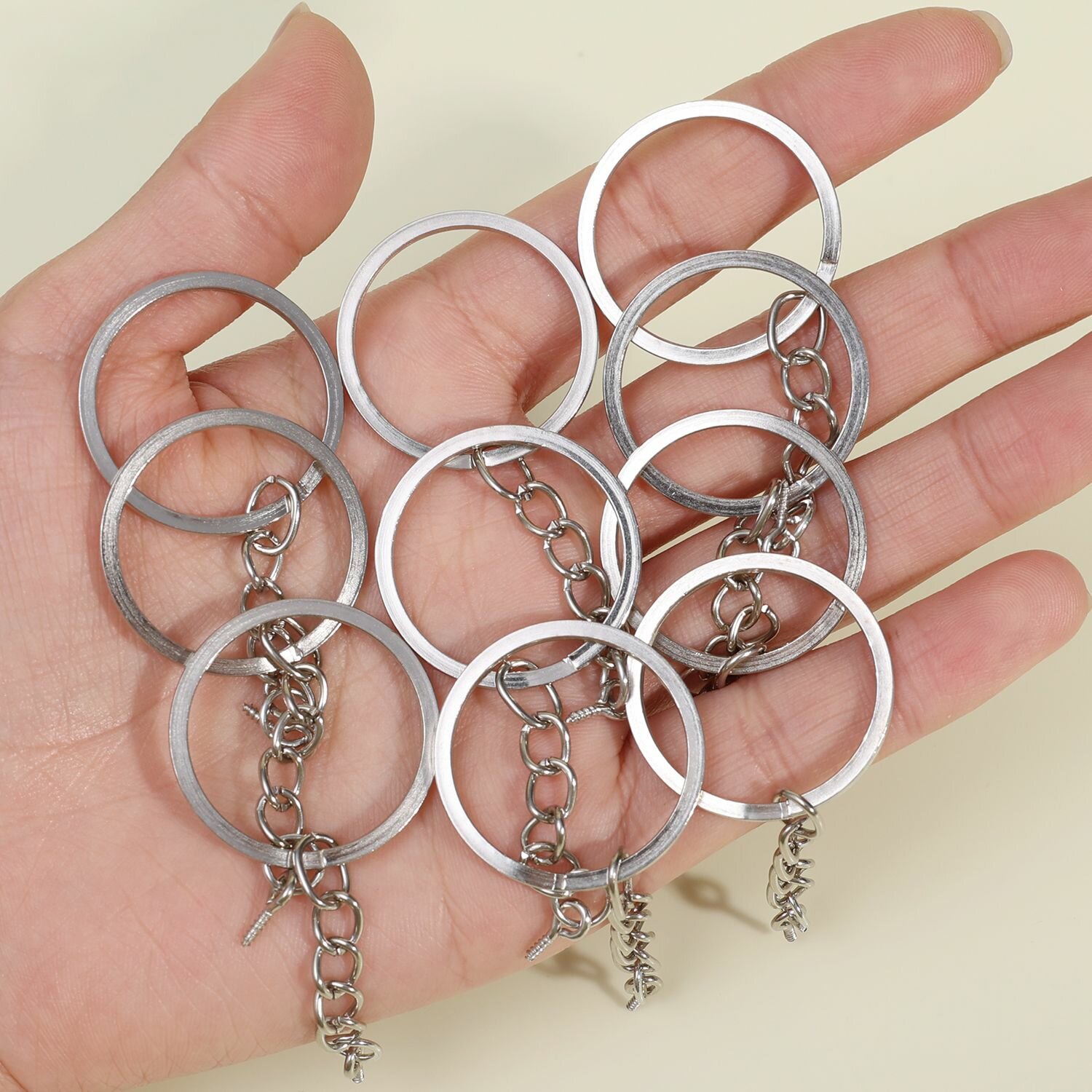 Фурнитура для брелков Кольца с винтовым штифтом 10шт