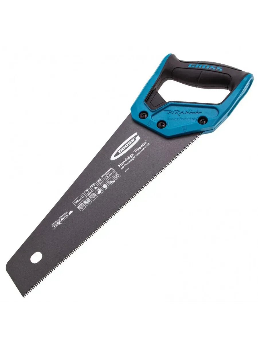 Ножовка по дереву 300 мм, 11 TPI, каленый зуб 3D GROSS 24125