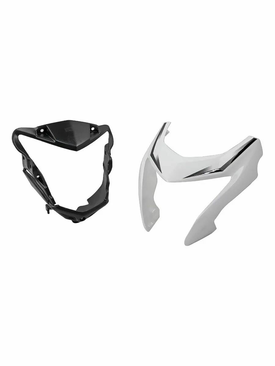 Обтекатель фары Alpha SA Max серебристо-белый в сборе