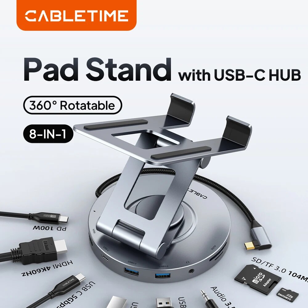 CABLETIME USB C Hub 8 в 1 — фото 1