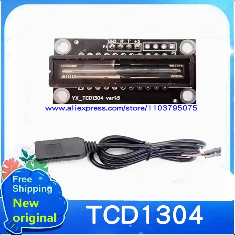 1 шт. 100% новый линейный модуль CCD, последовательный выход TCD1304 STM32, макетная плата, обеспечивающая исходный код программного обеспечения хост-компьютера