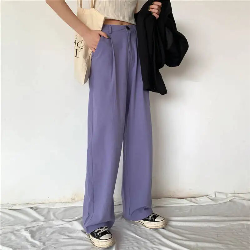 Фиолетовые широкие брюки PURPLE