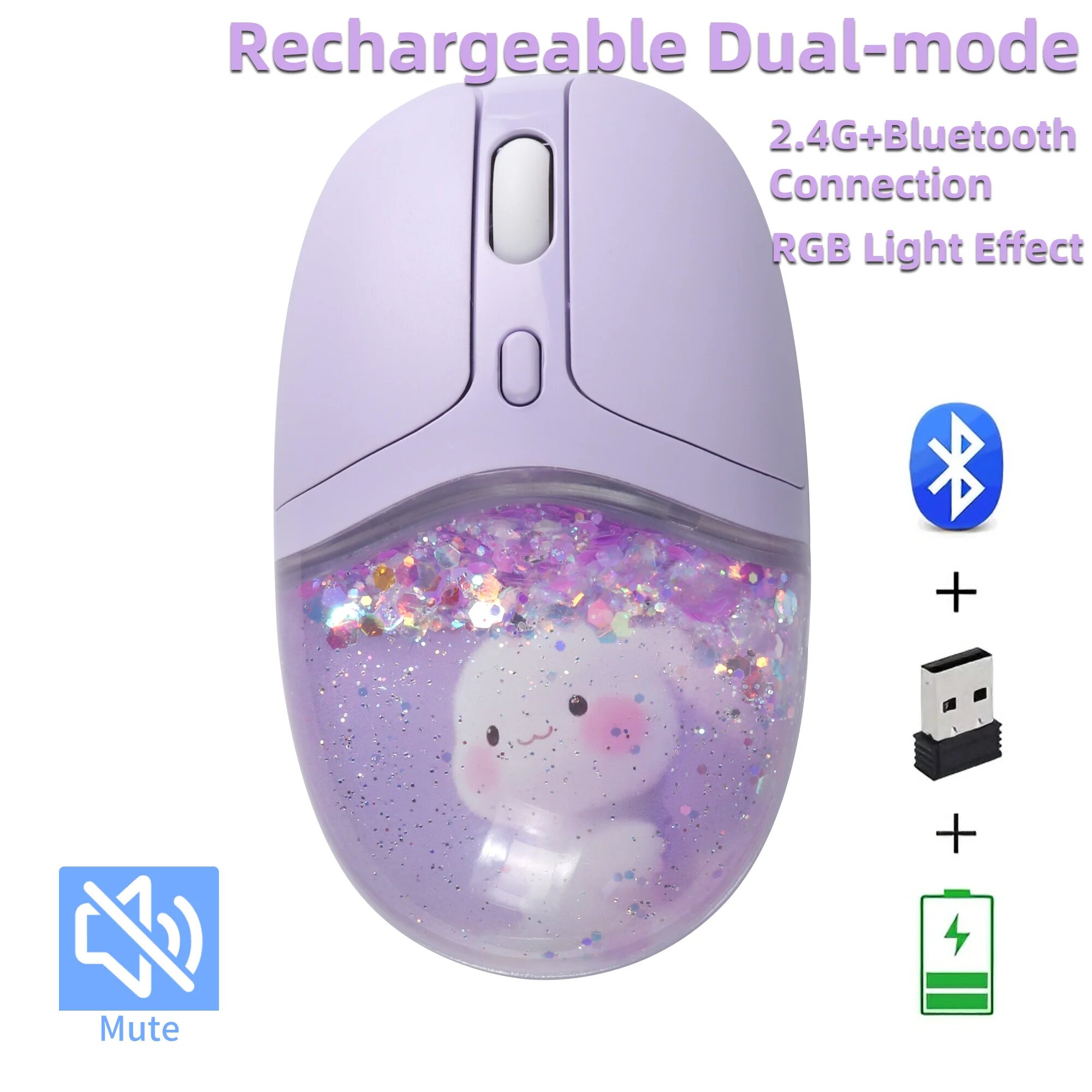 Беспроводная мышь Dtobhars Bluetooth 2.4G