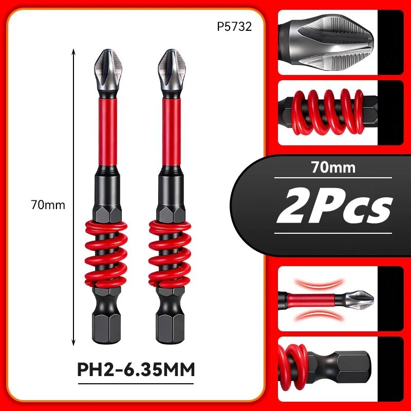 Насадки магнитные для отверток NIUXIANG Phillips 65/70/90/150 мм 70mm