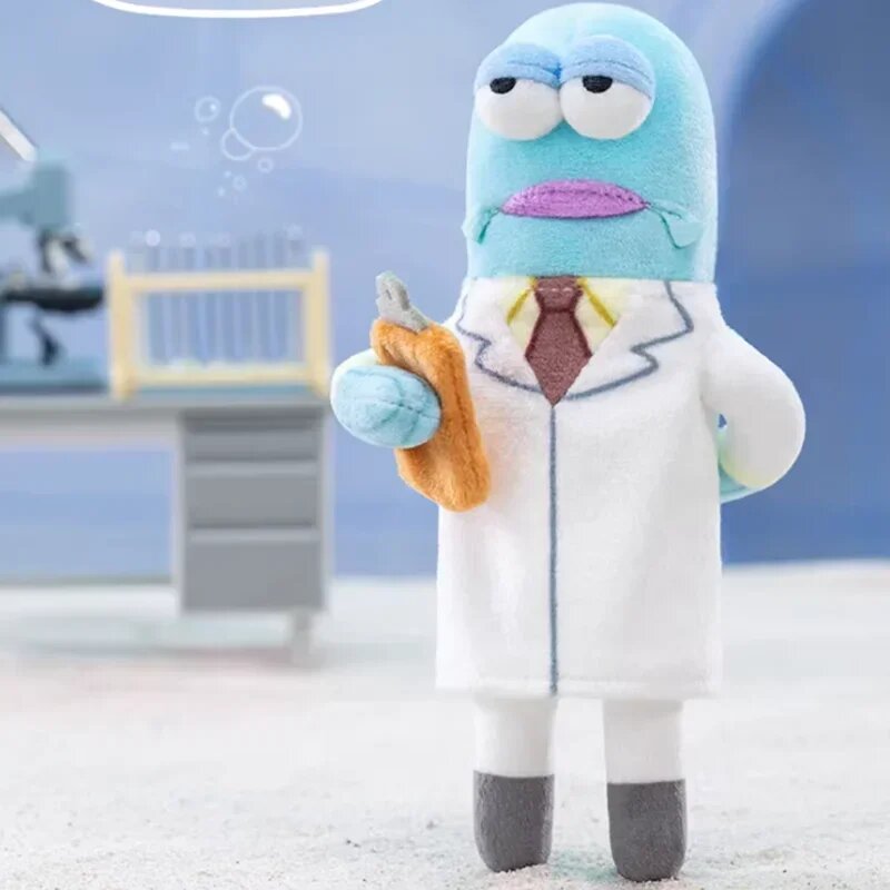 Синий Scientist Fish POP MART Bikini Bottom Buddies 2