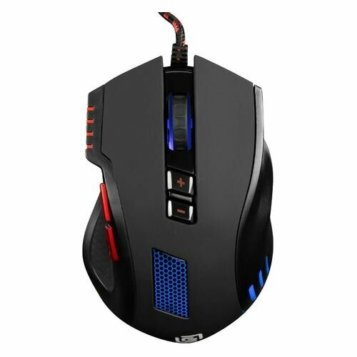Мышь Oklick 806G, игровая, оптическая, проводная, USB, черный и красный [1431646]