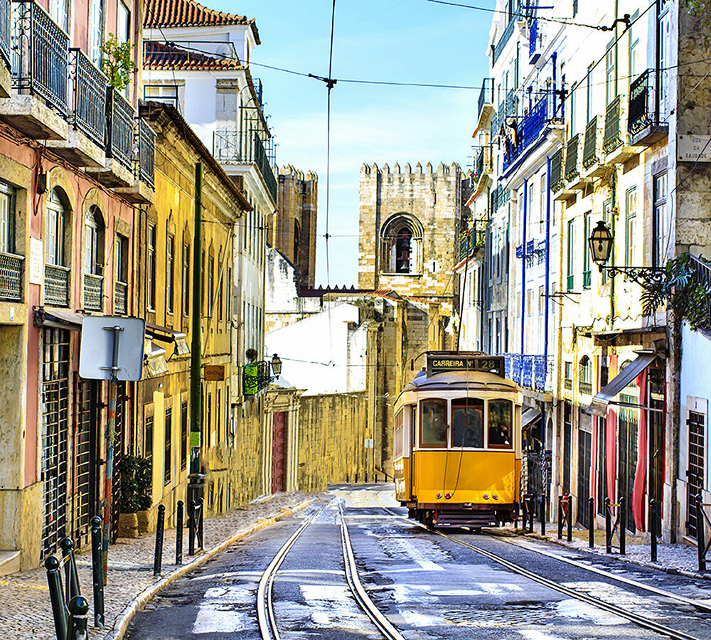 Фотообои Divino Decor "Желтый трамвай" С-138(Б-138) 300*270 фактура холст