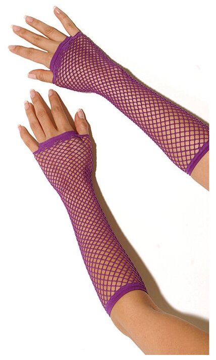 Перчатки длинные в сетку 1041 Electric Lingerie, S/L, фиолетовый