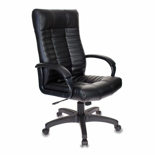 Кресло руководителя Бюрократ KB-10, на колесиках, эко. кожа, черный [kb-10/black]