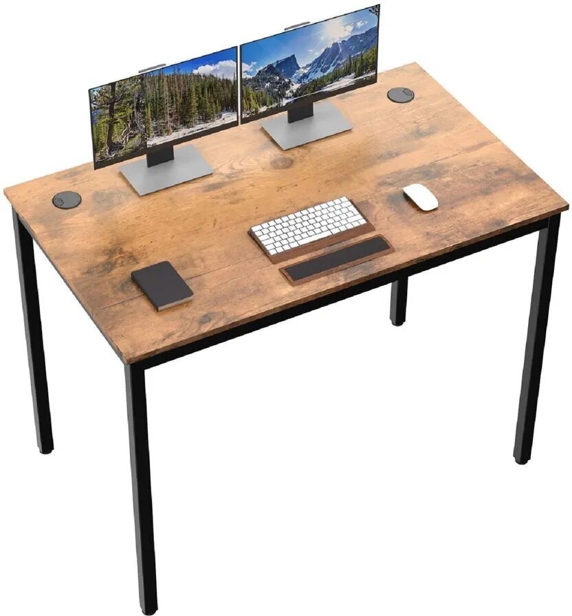 Стол компьютерный EUREKA ERK-CD-039VP-V2, МДФ, орех