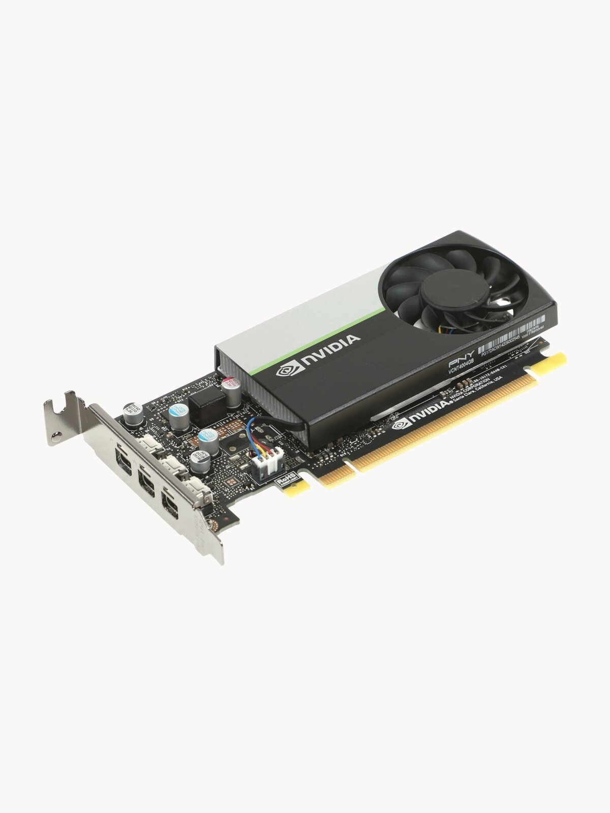 Видеокарта PNY NVIDIA T400 T400-4GB 4ГБ GDDR6, Low Profile, Bulk [vcnt400-4gb-sb]