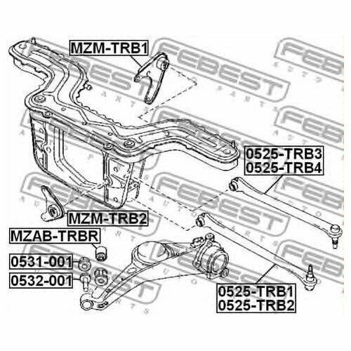 Эксцентрик болта подвески Febest 0532001 для Ford EcoSport, Maverick