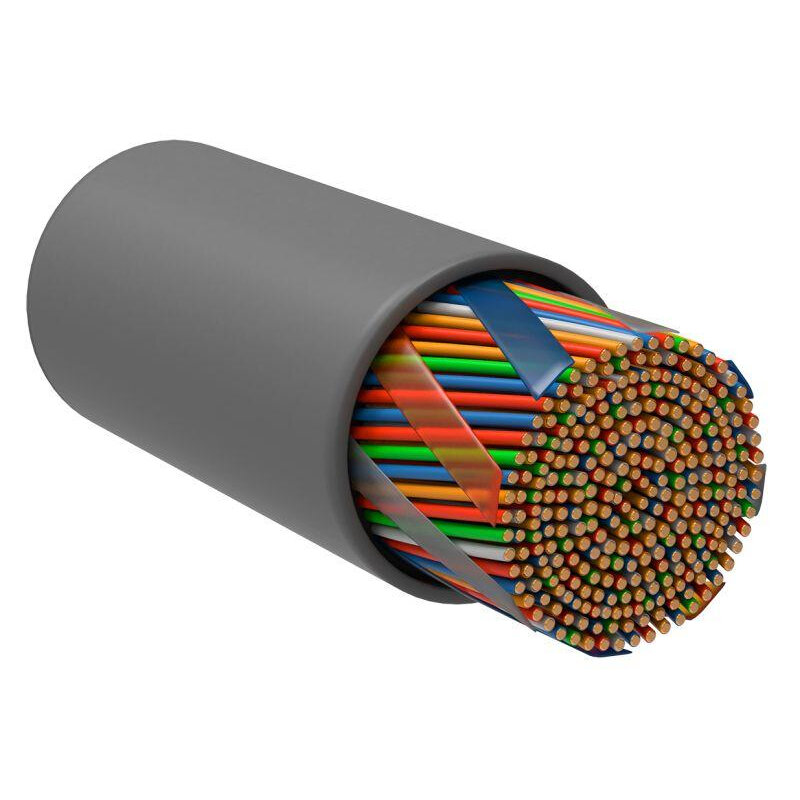 Кабель связи витая пара U/UTP кат.5е 10х2х24AWG solid PVC (305м) сер. (м) ITK, IEK LC1-C5E10-111 (1 упак)