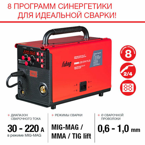 Сварочный полуавтомат Fubag IRMIG 228 SYN PLUS + Горелка FB 250 3m ...