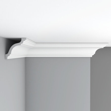 Плинтус Потолочный Гладкий Decomaster 96670 В120хШ120хД2400 мм / Декомастер.