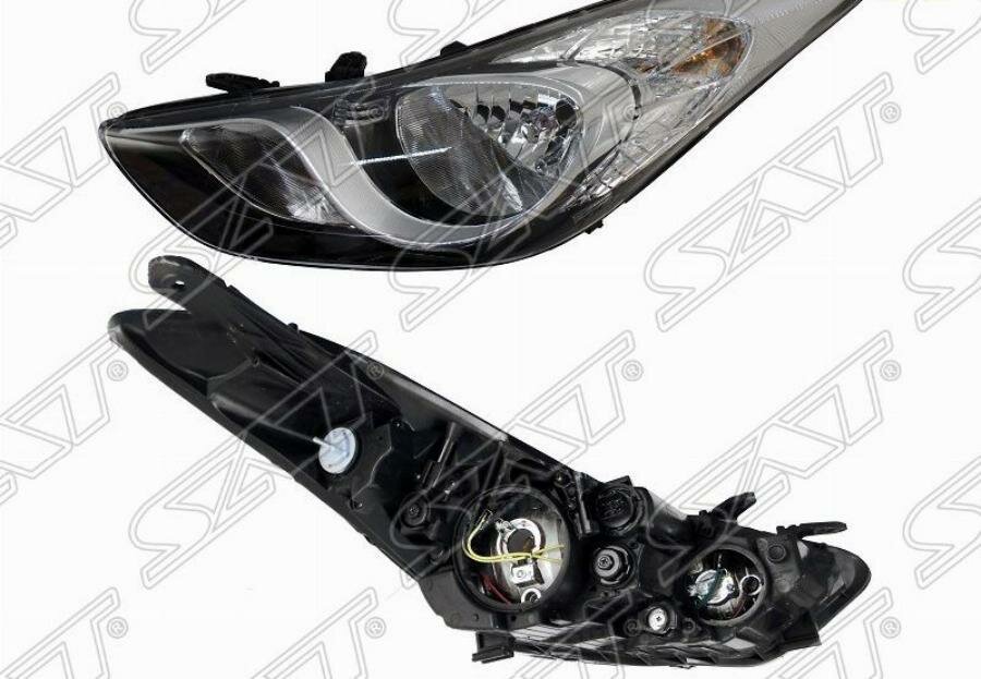 Фара Hyundai Elantra 10-13 / Avante 10-13 (Слева/ Галоген/ Ручная регулировка) SAT ST-221-1162L-LD-2 | цена за 1 шт
