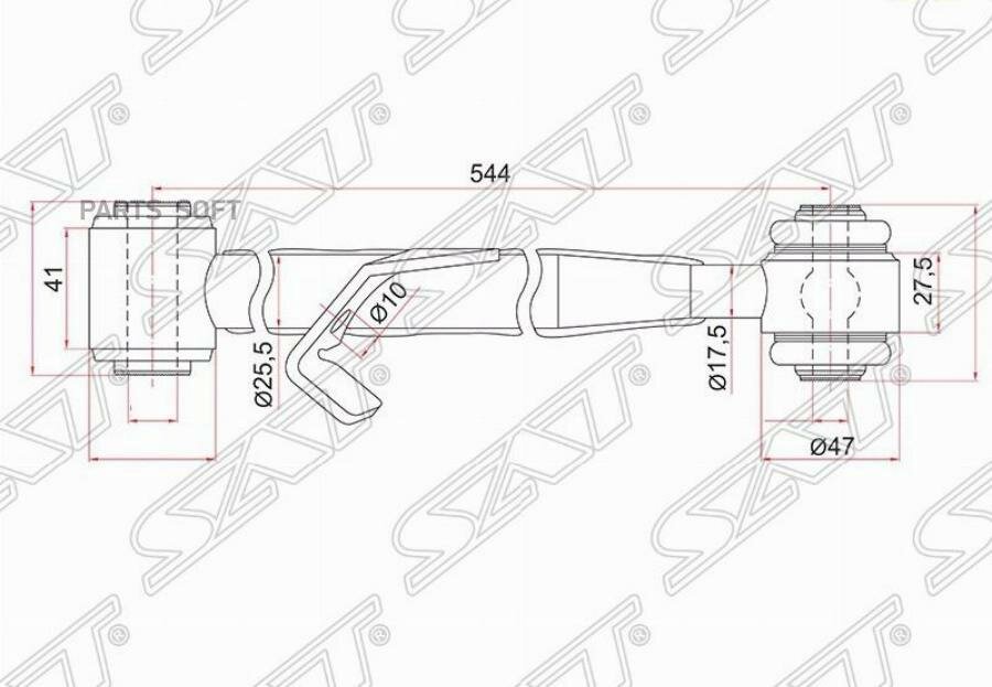 Рычаг подвески Chery Tiggo T11 05-16 / Toyota RAV4 (CA20) 00-05 SAT ST-48730-42020 | цена за 1 шт
