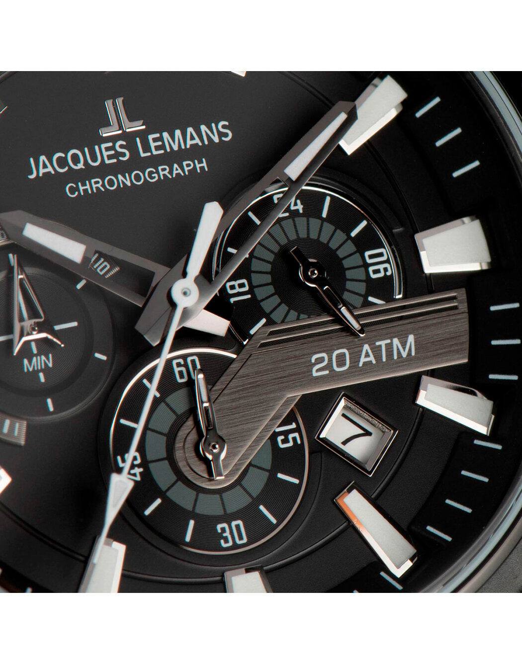 Наручные часы JACQUES LEMANS Sport, черный, серебряный, серый — фото 1