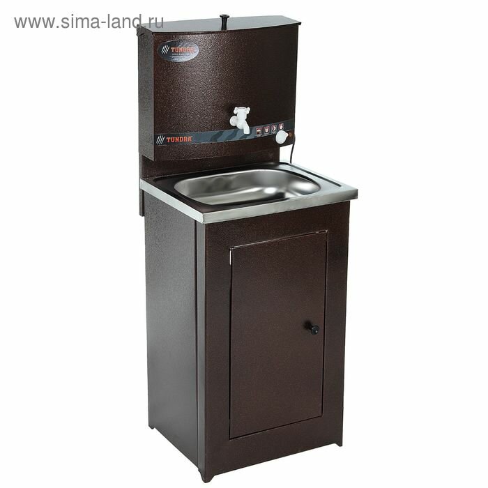 Умывальник TUNDRA, с ЭВН, нержавеющая мойка, 1250 Вт, 17 л, цвет медь, 2299994